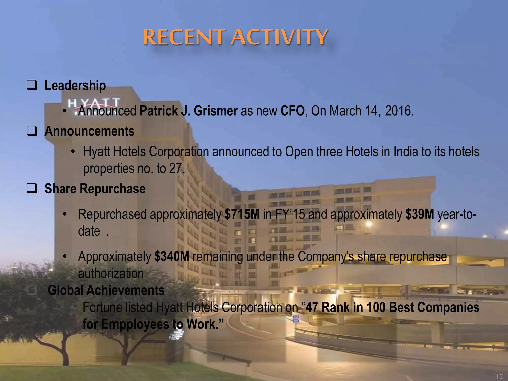 Hyatt Hotels Corporation | PPTX