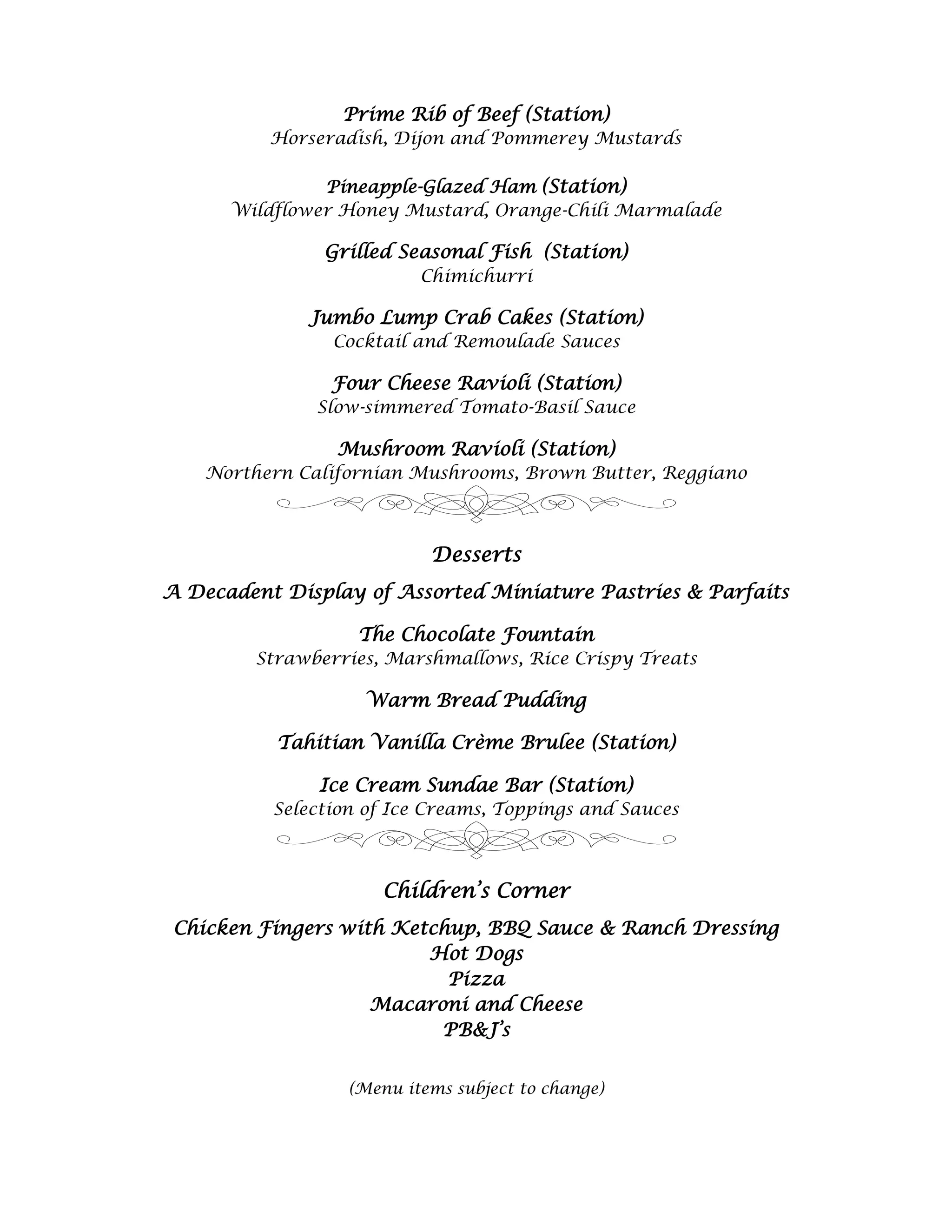 Hyatt Easter Menu 2010 | PDF
