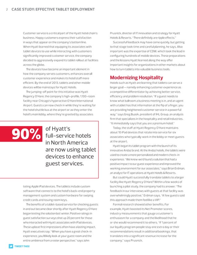 Hyatt Hotels Case Study | PDF | Tablets and E-readers | Consumer ...