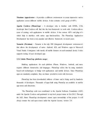 Hybrid Application Development documentation report (MCA Project) | DOCX