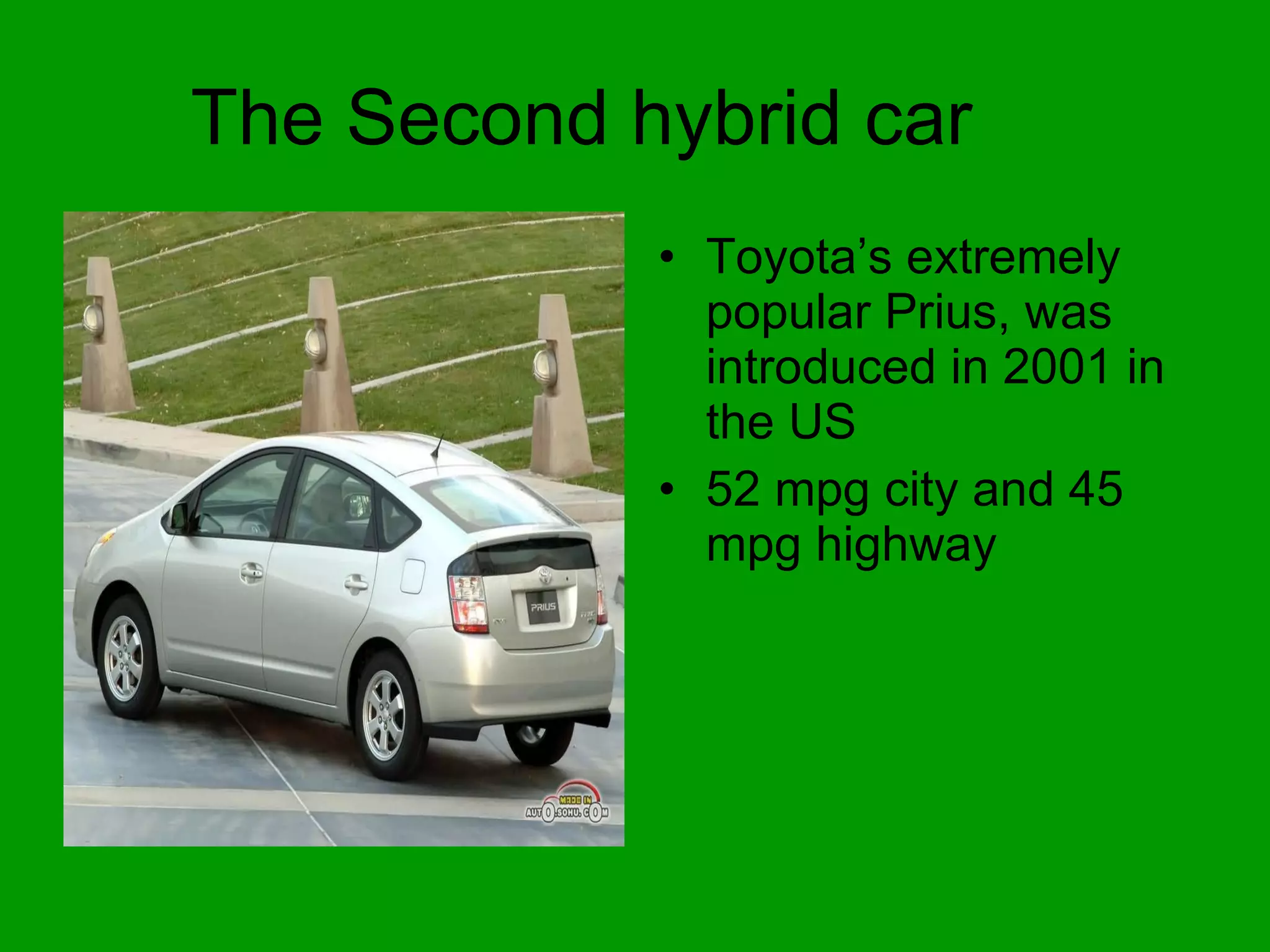 Hybrid Cars Presentation For History | PPT