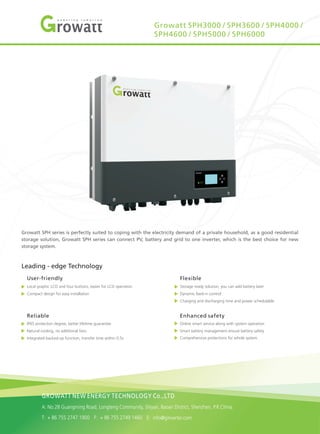 Growatt Hybrid Inverter | PDF