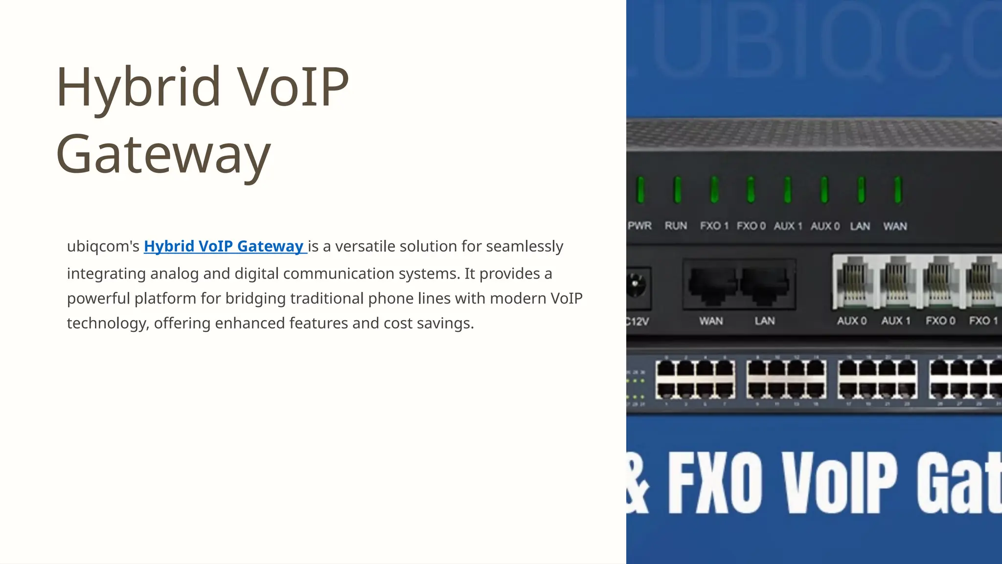 Hybrid Gateway | FXS Gateway | Fxo Voip gateway | PPT