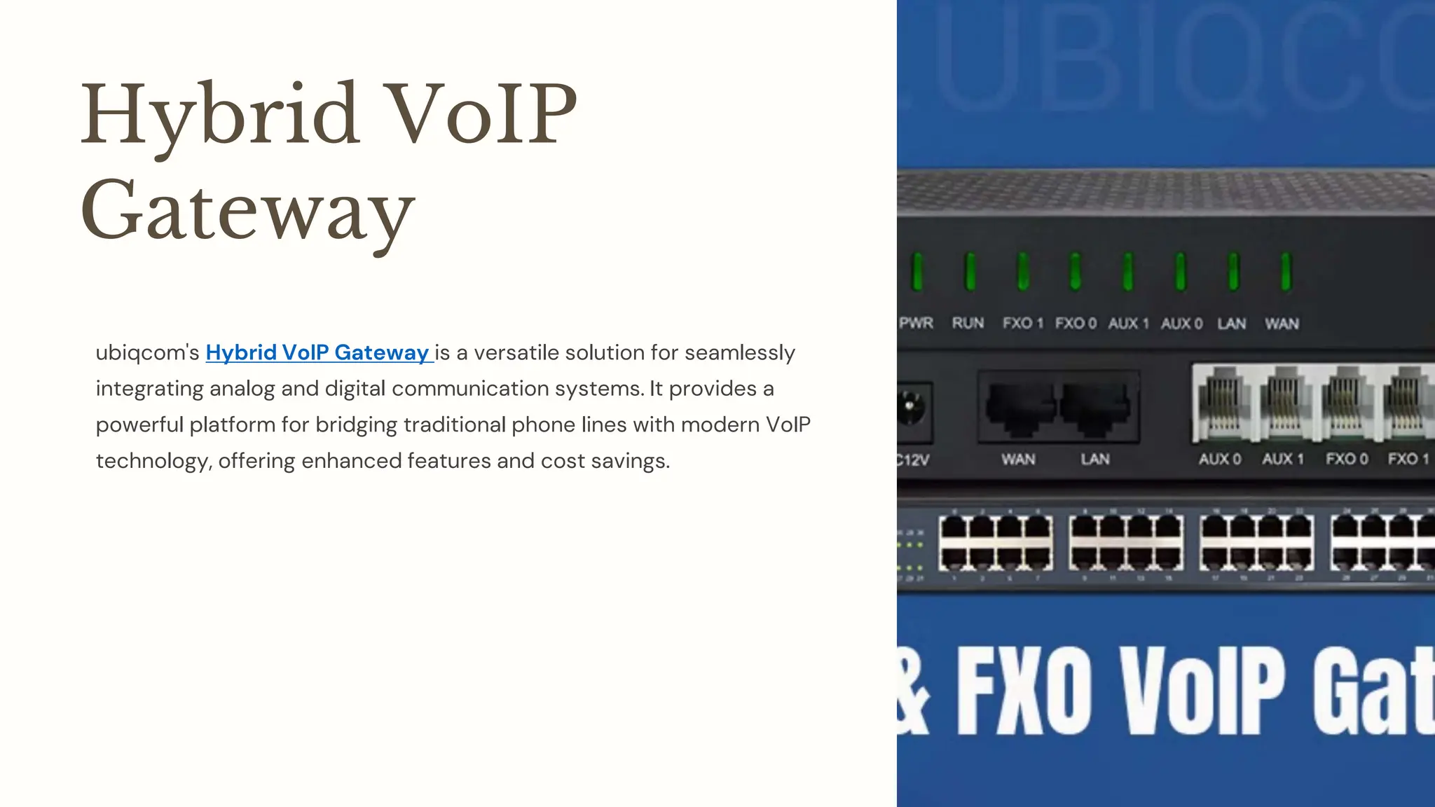 Hybrid Gateway | FXS Gateway | Fxo Voip gateway | PPT