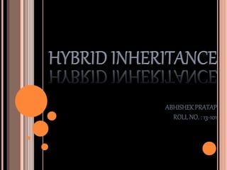 Hybrid Inheritance in C++ | PPTX