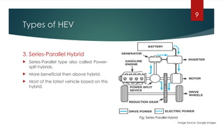 A hybrid electric vehicle (HEV) combines a conventional internal ...
