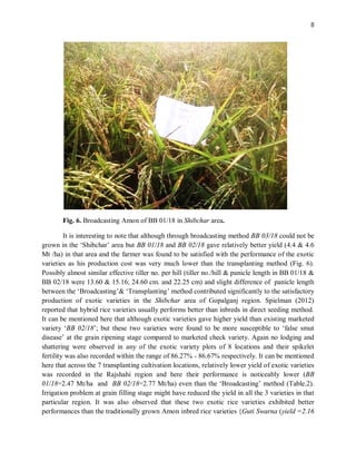 Performance trial of two exotic Amon season hybrid rice varieties in ...