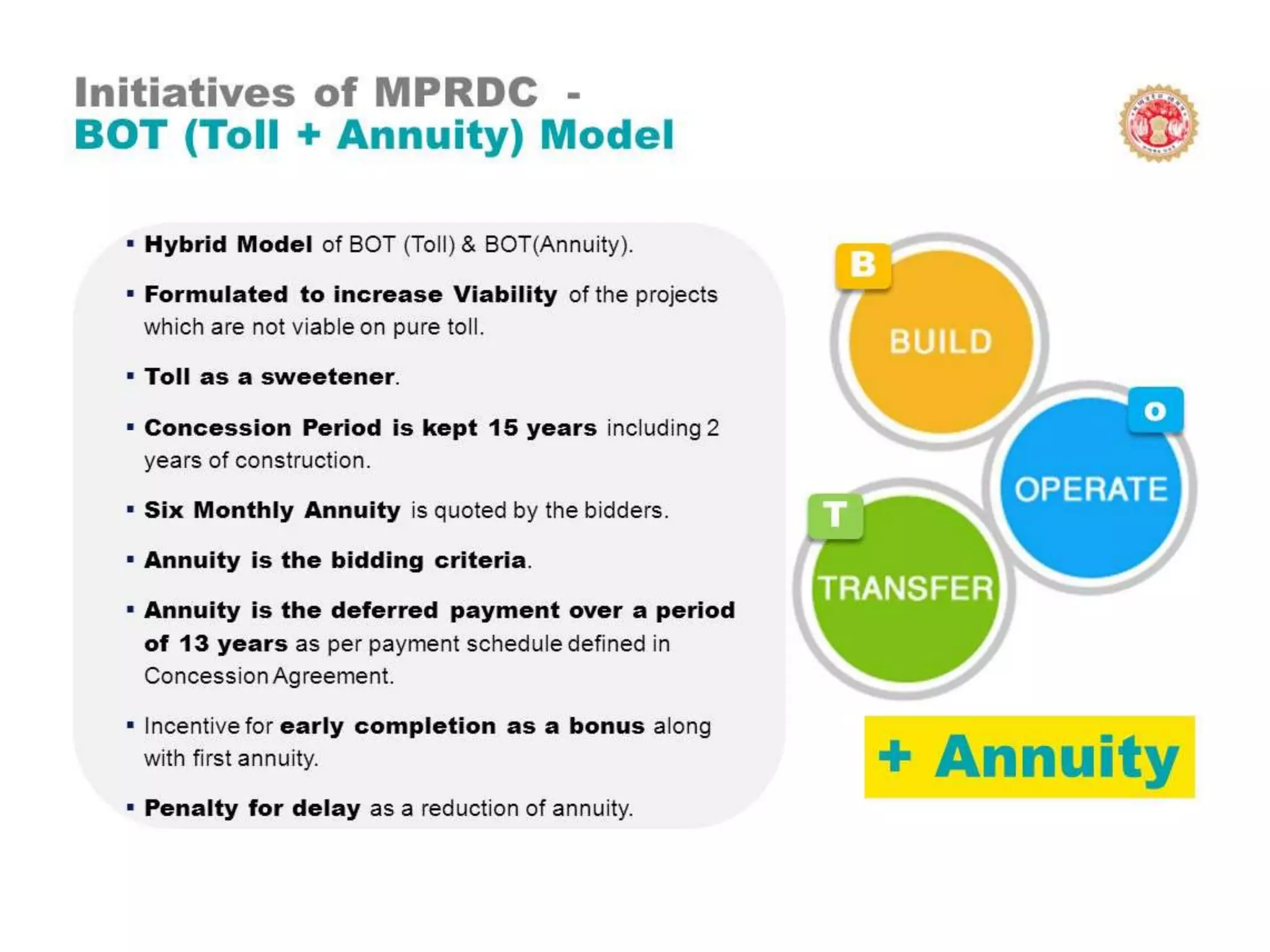 Construction Contracts – Hybrid Annuity Model | PPTX
