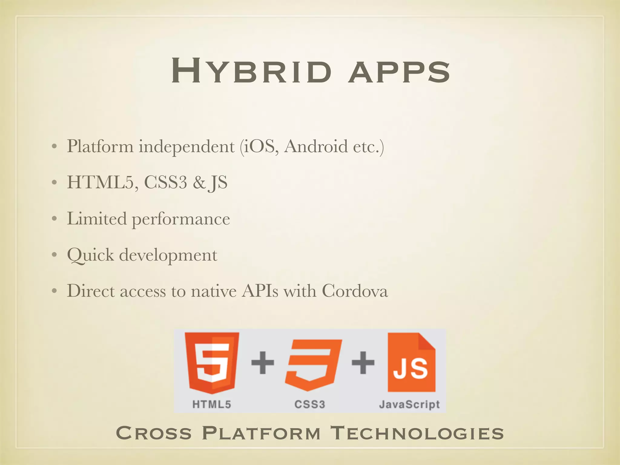 Creating An Hybrid App In Minutes With Ionic Framework Pdf Operating Systems Computer