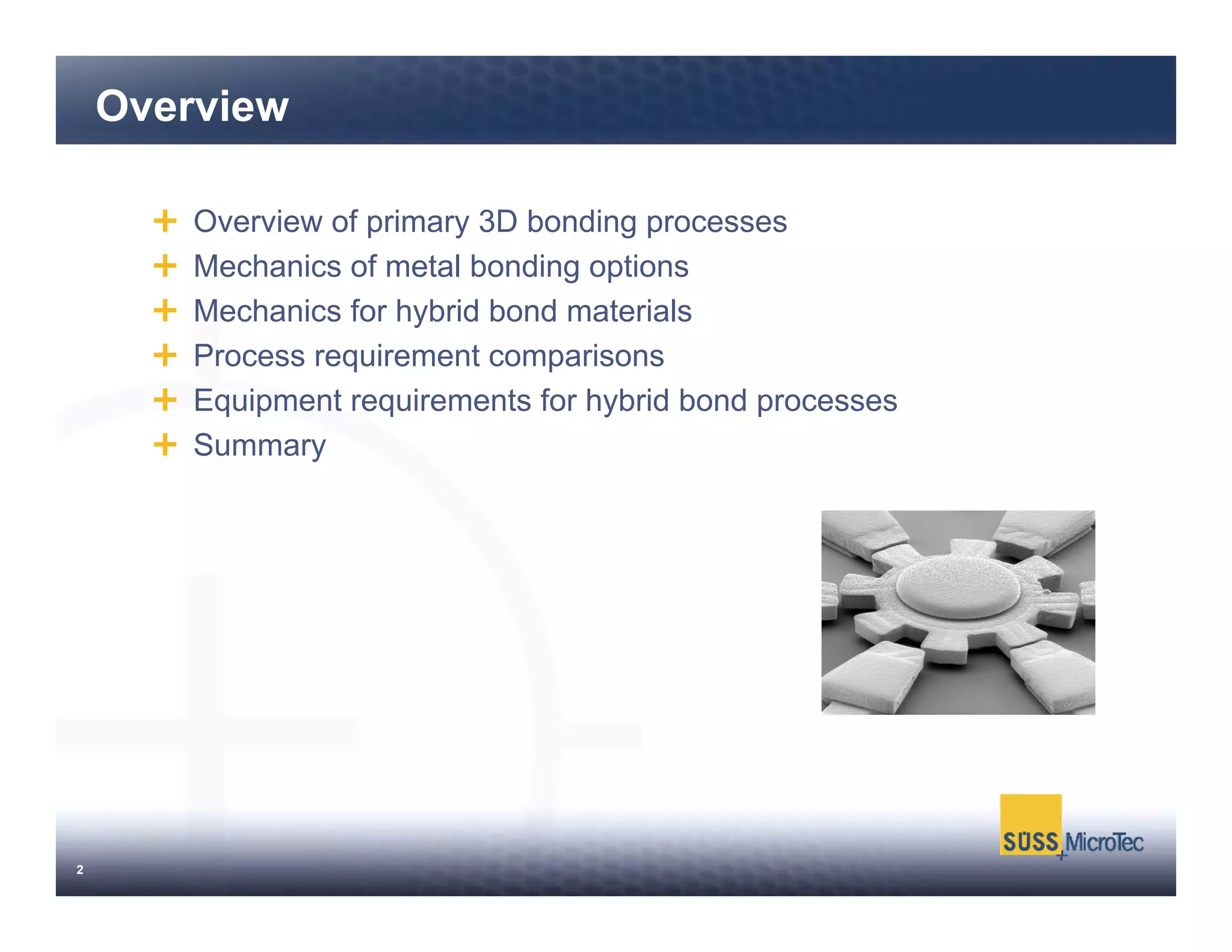Hybrid bonding methods for lower temperature 3 d integration 1 | PDF