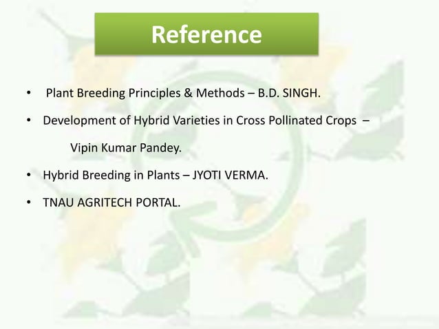 Hybrid breeding | PPTX