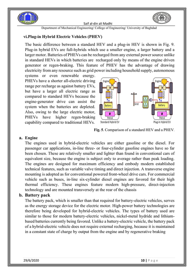 Hybrid car Advanced vehicle technology | PDF