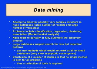 Hybrid cart logit model 1998 | PPT | Databases | Computer Software and Applications