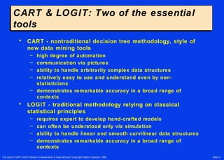 Hybrid cart logit model 1998 | PPT | Databases | Computer Software and Applications