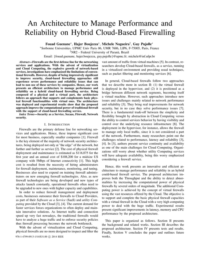 Hybrid cloud based firewalling | PDF | Cloud Computing | Internet