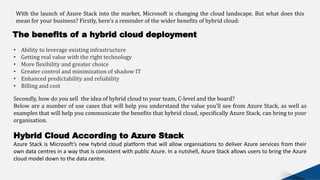 Hybrid cloud and azure stack | PPT