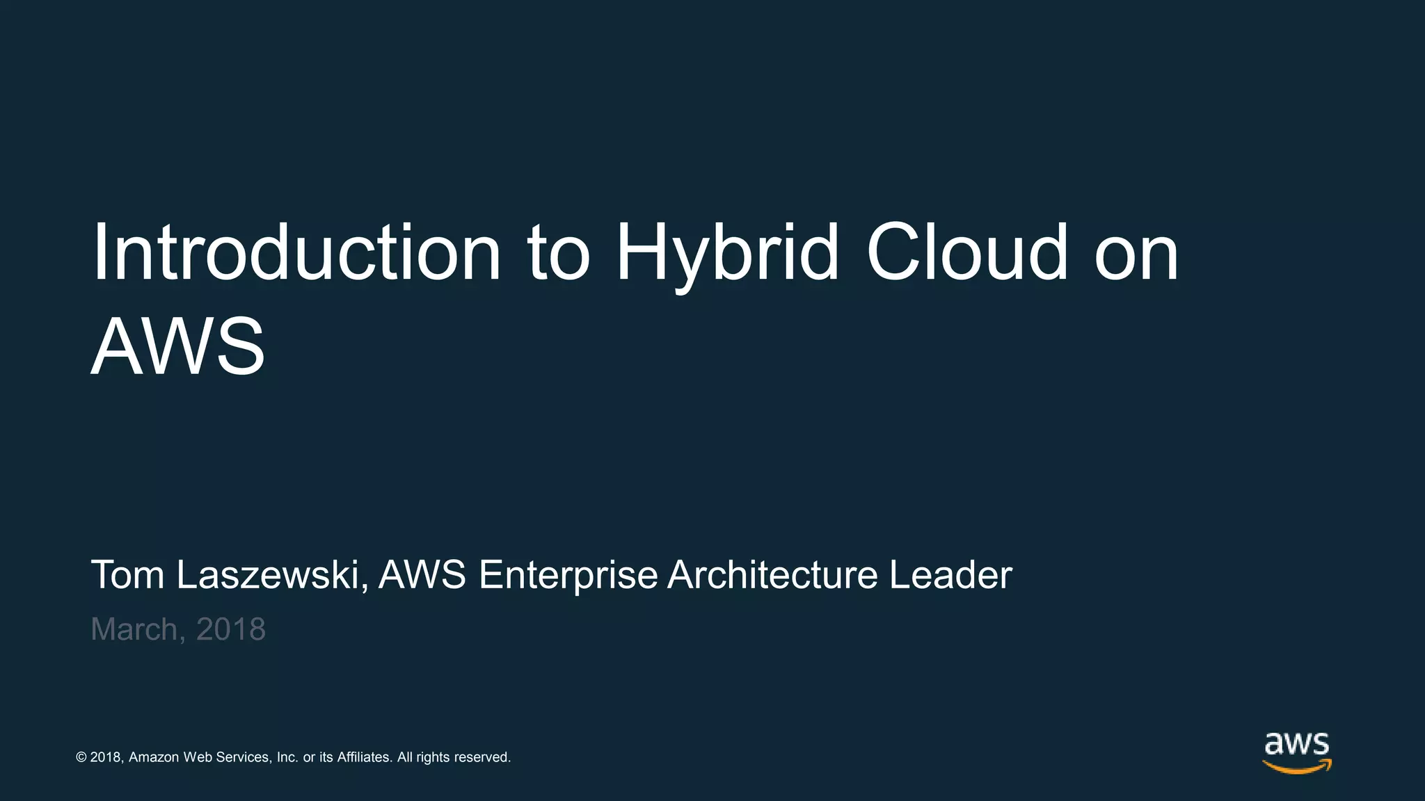 Introduction to Hybrid Cloud on AWS | PPTX