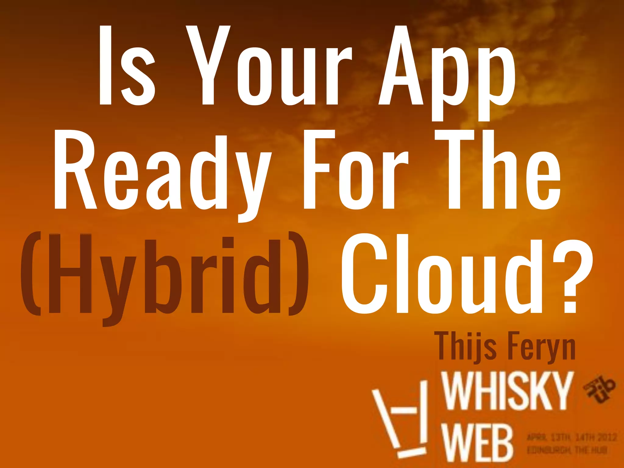 Hybrid cloud wiskyweb2012 | PDF