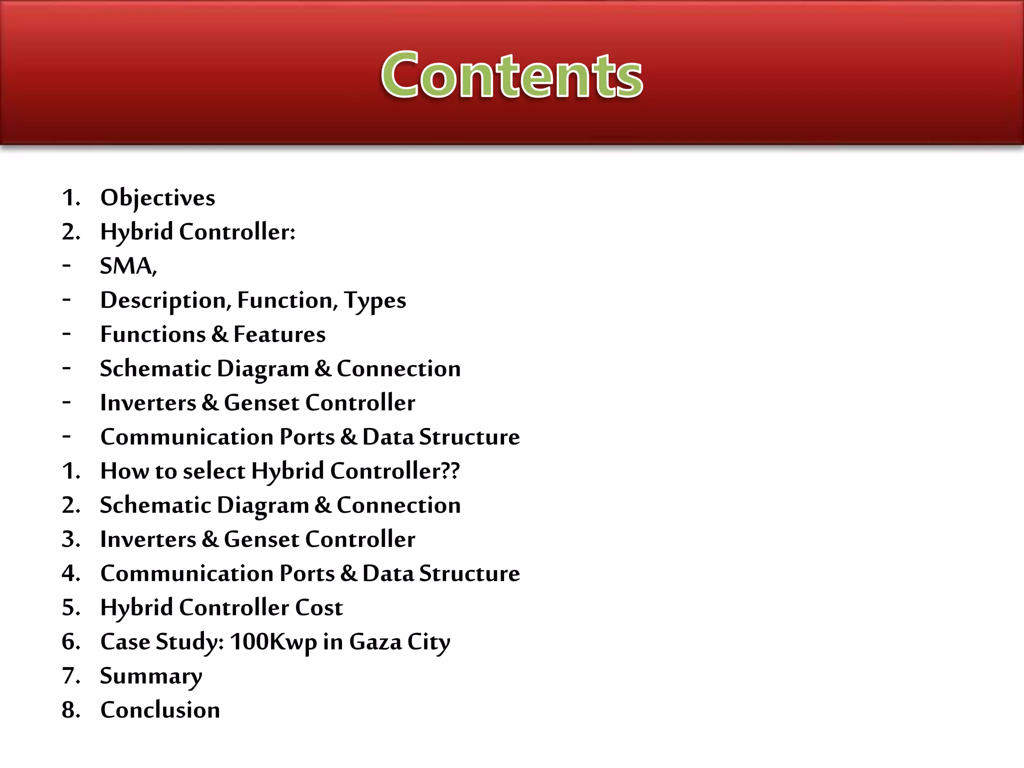 Hybrid Controller | Design 150KW PV with DG1:700KW | PPTX
