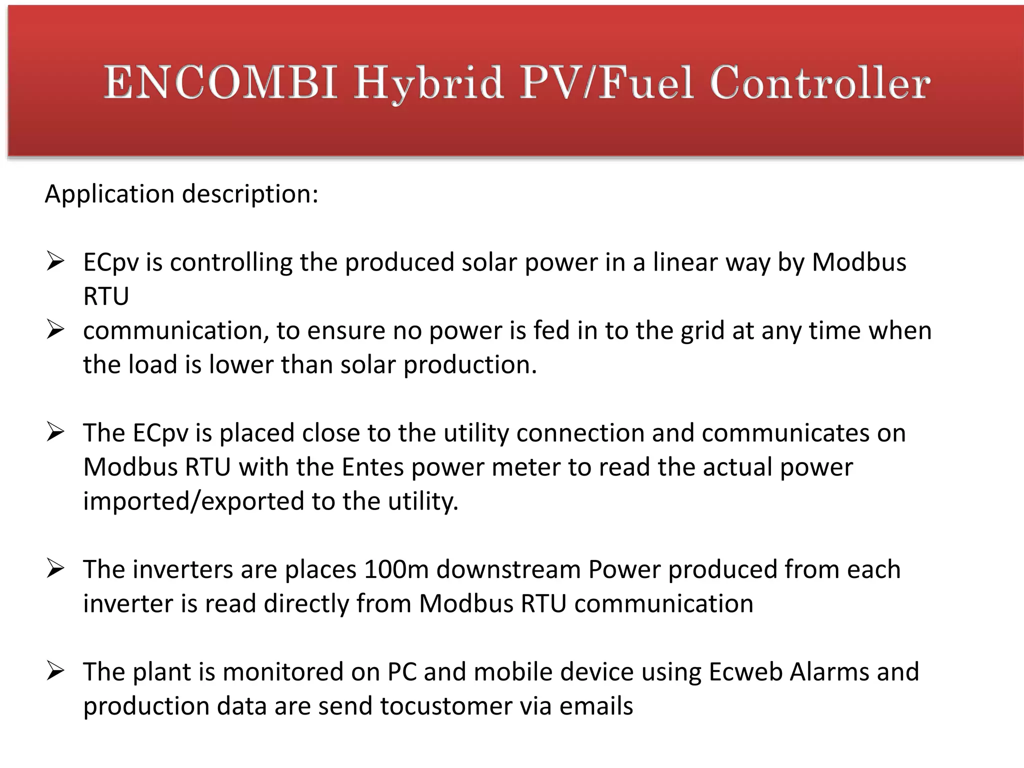 Hybrid Controller | Design 150KW PV with DG1:700KW | PPTX