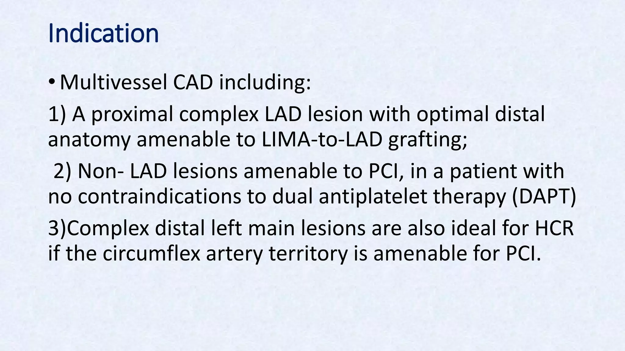 Hybrid coronary revascularization | PPTX