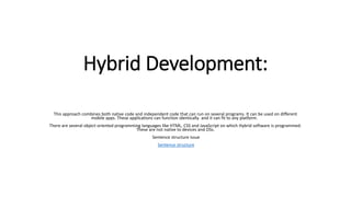 Hybrid development | PPT