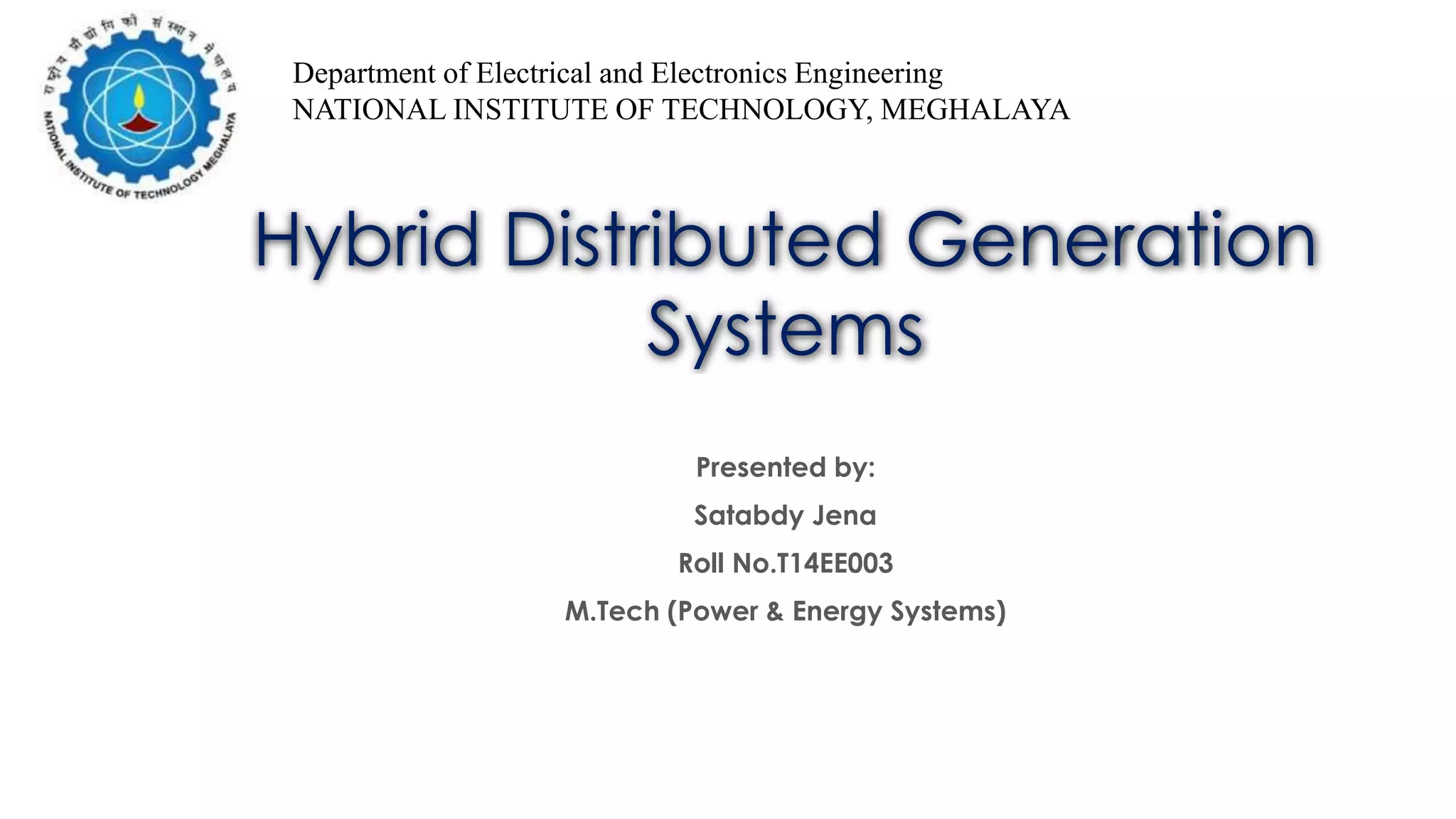 Hybrid Distributed Generation Pptx Power And Energy Industry