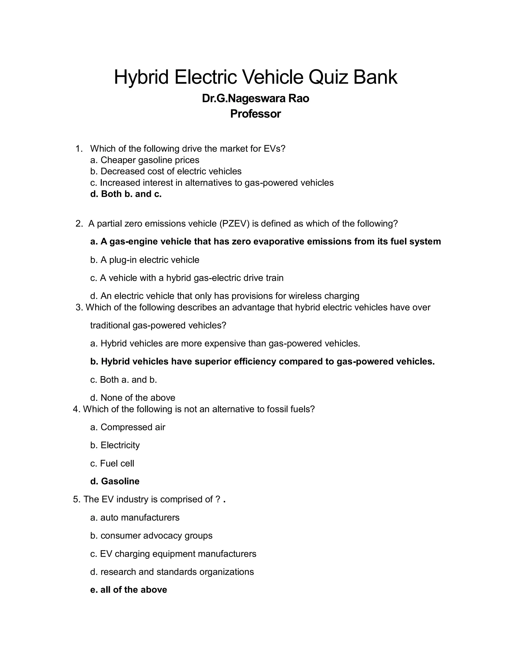 Hybrid Electric Vehicle- Quiz.pdf