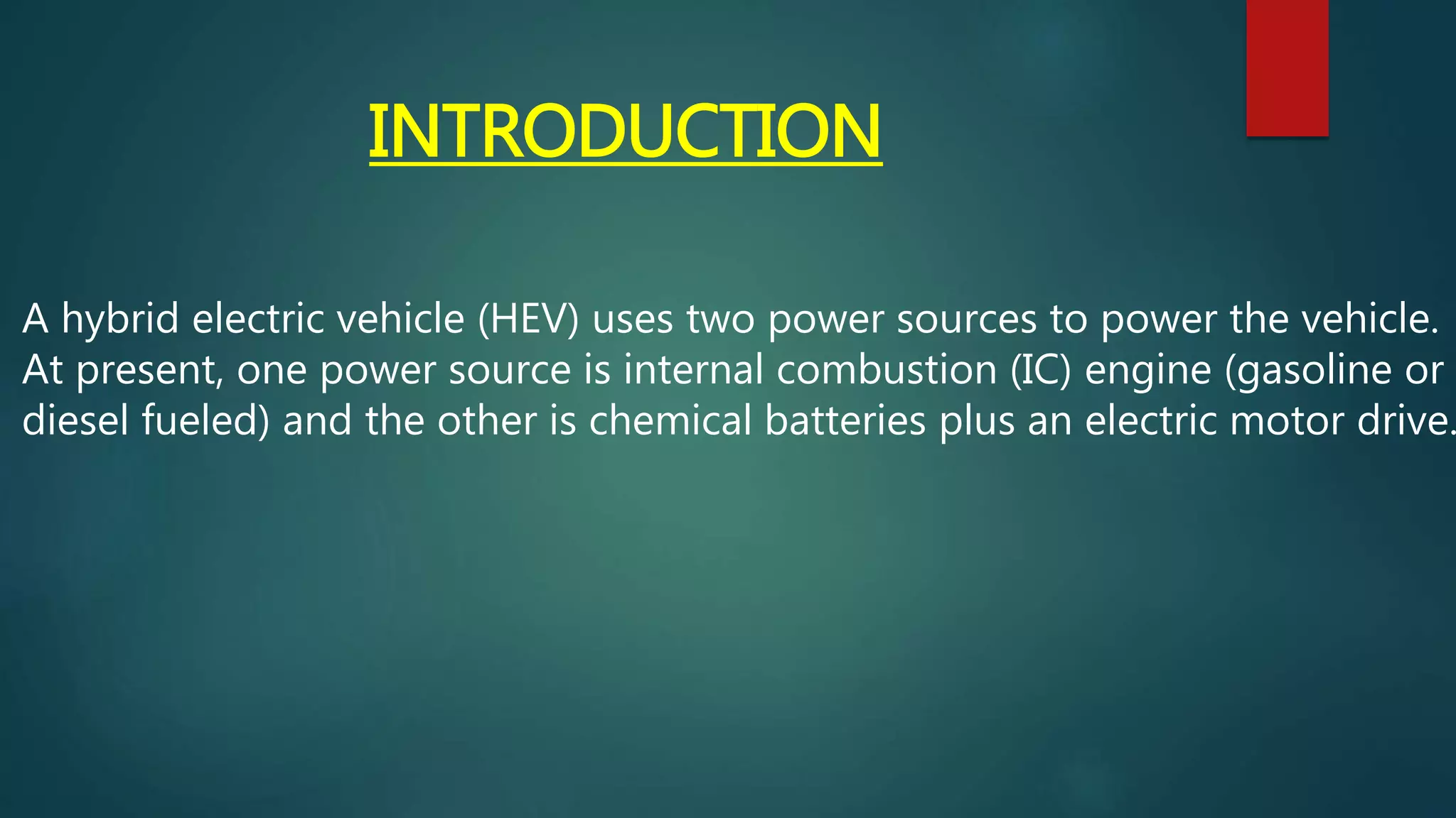 Hybrid Electric Vehicle By Arjun T R | PPTX