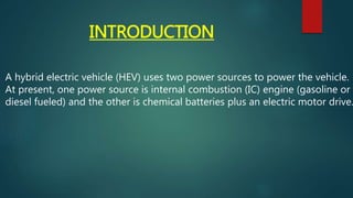 Hybrid electric vehicle | PPTX