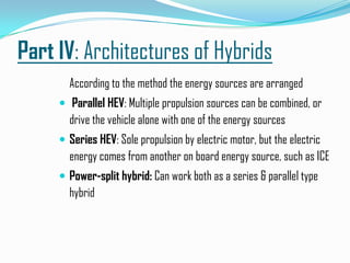 Hybrid electric vehicles seminar | PPTX