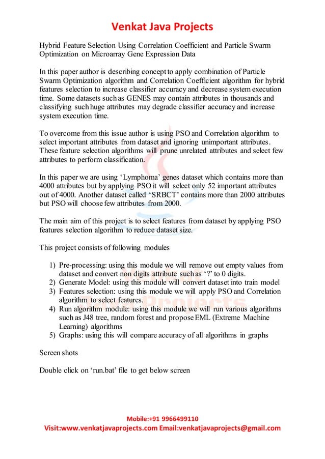 Hybrid feature selection using correlation coefficient and particle swarm optimization on ...