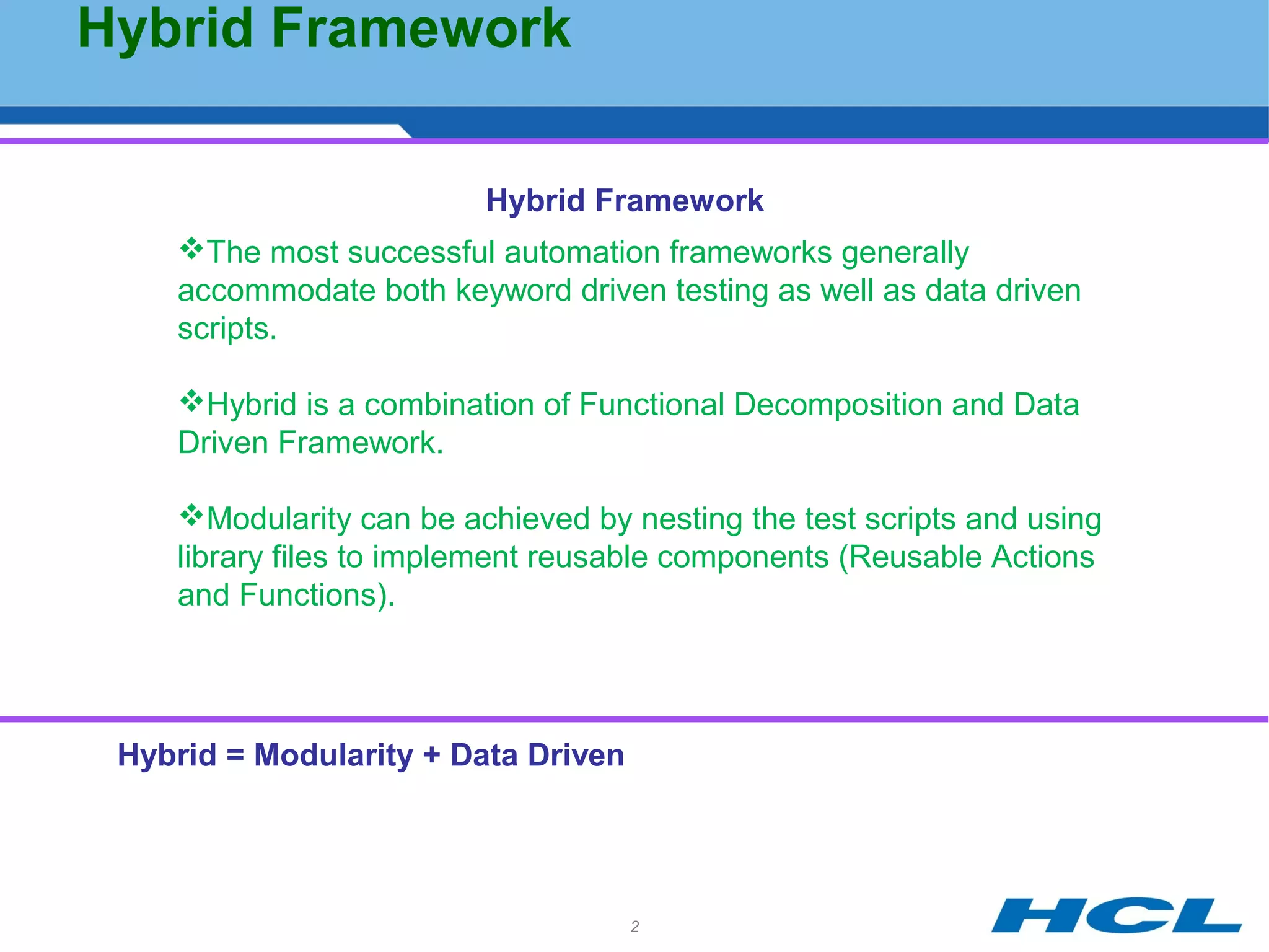 Hybrid framework | PPT