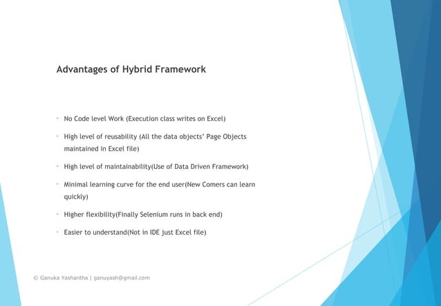 Hybrid Automation Framework Development introduction | PPT