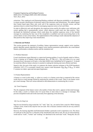 Hybrid ga svm for efficient feature selection in e-mail classification | PDF