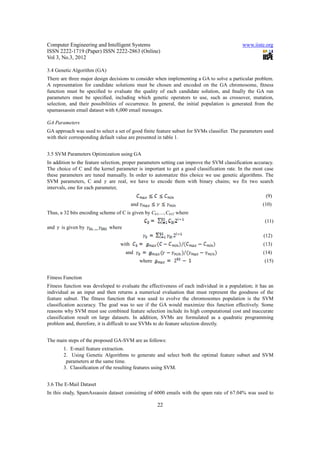 Hybrid ga svm for efficient feature selection in e-mail classification | PDF
