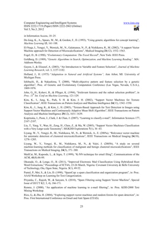 Hybrid ga svm for efficient feature selection in e-mail classification | PDF