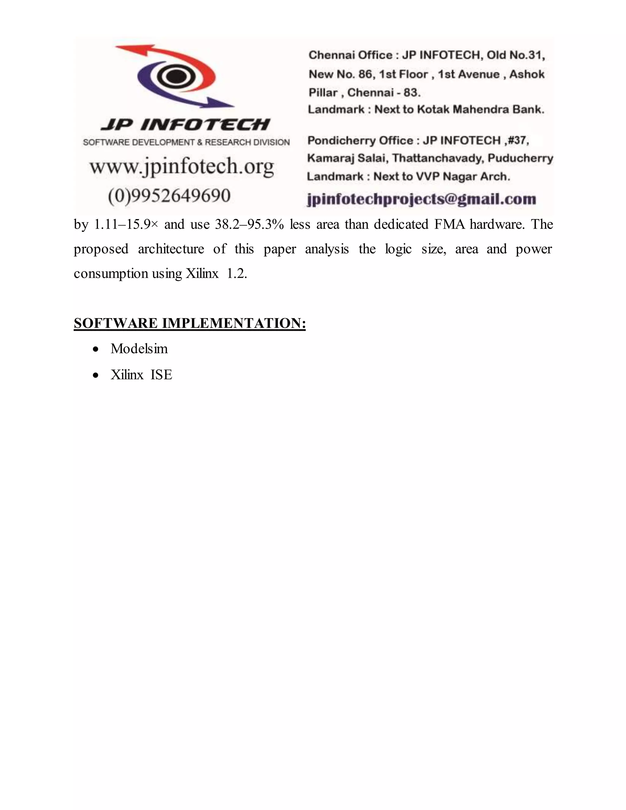 Hybrid Hardware/Software Floating-Point Implementations for Optimized Area and Throughput ...