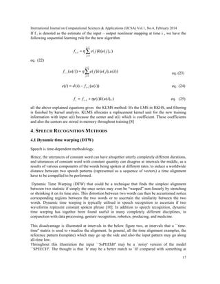 Hybrid hmmdtw based speech recognition with kernel adaptive filtering method | PDF