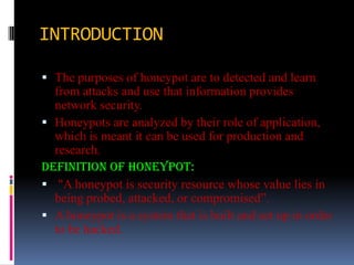 Hybrid honeypots for network security | PPTX