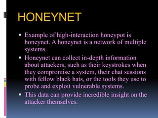 Hybrid honeypots for network security | PPTX