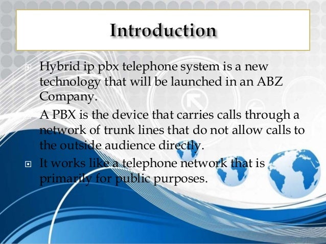 Hybrid ip – pbx telephone system
