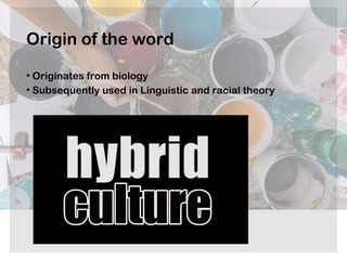Hybridity in everyday life in cultural study | PPT