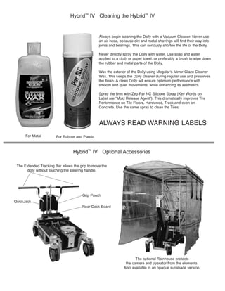 Hybrid iv camera dolly - Chapman UK | PDF