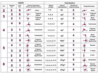 Hybridization Chart With Lone Pairs