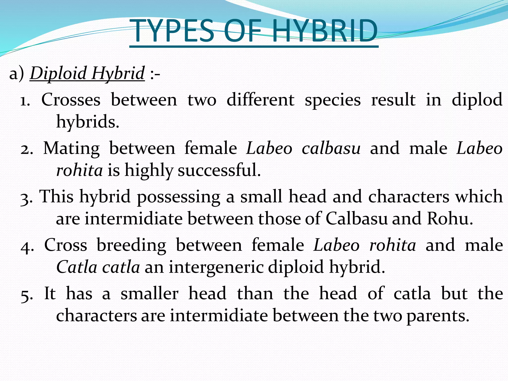 Hybridization in fishes | PPTX