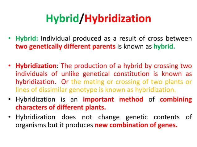 Hybridization | PPTX | Agriculture | Industries