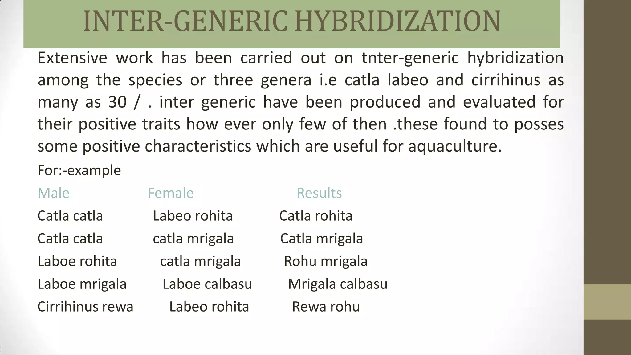 Hybridization in fishes | PPTX
