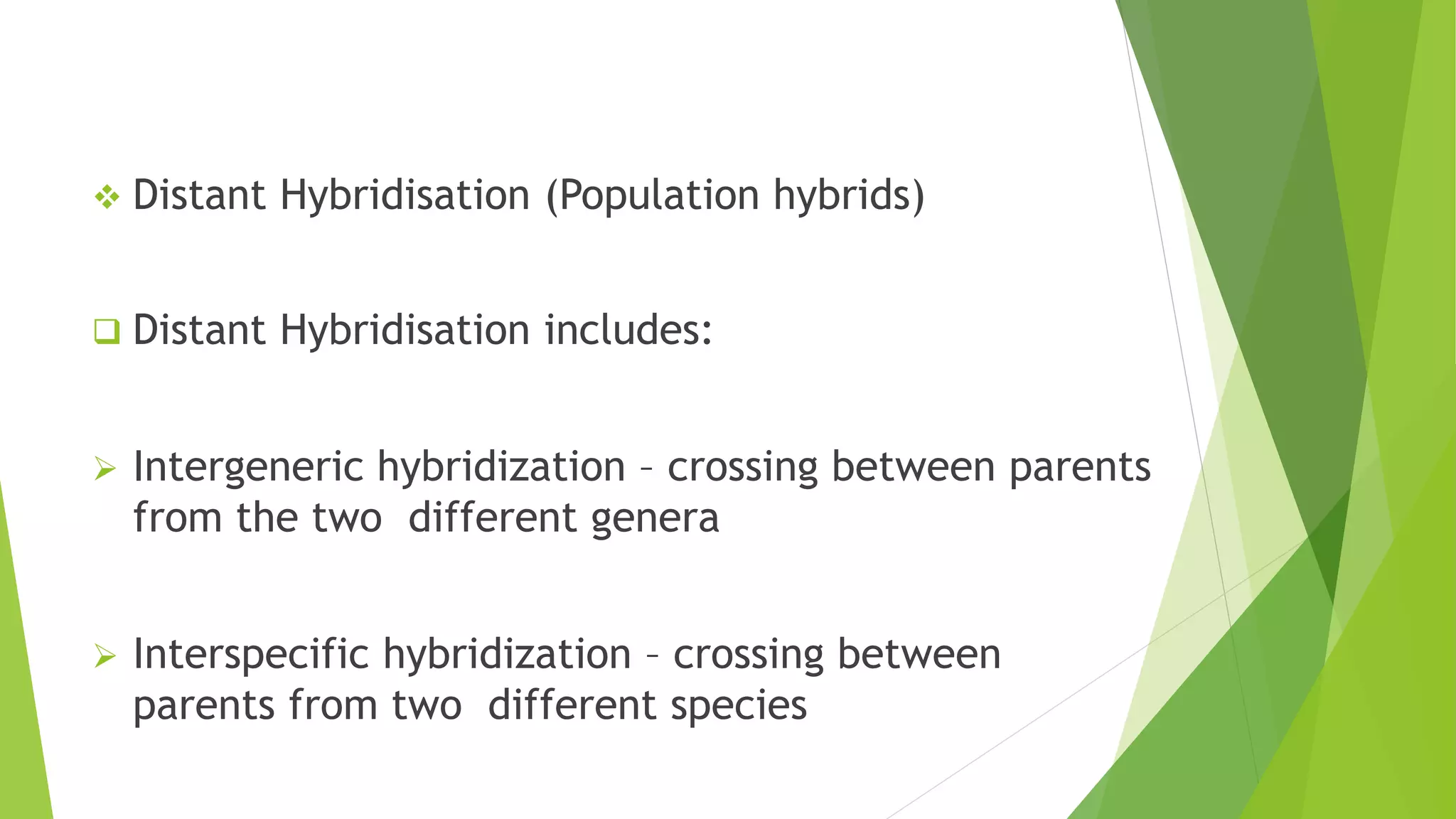 Hybridization Techniques in Crop Improvement | PDF