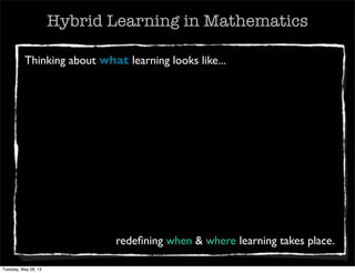 Hybrid Learning in Mathematics | PPT